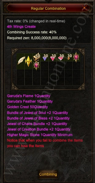 Como Crear una Wing Level 4 – Alas s4 | Guias Mu Online Season 14 y ...