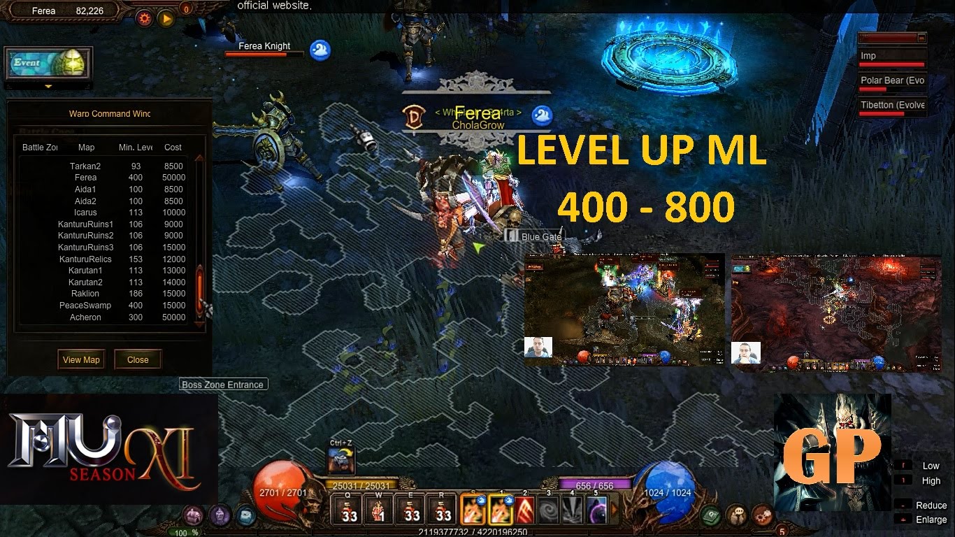Tutorial “Como Subir Master Level 400 a 800” en Muonline Webzen Season ...
