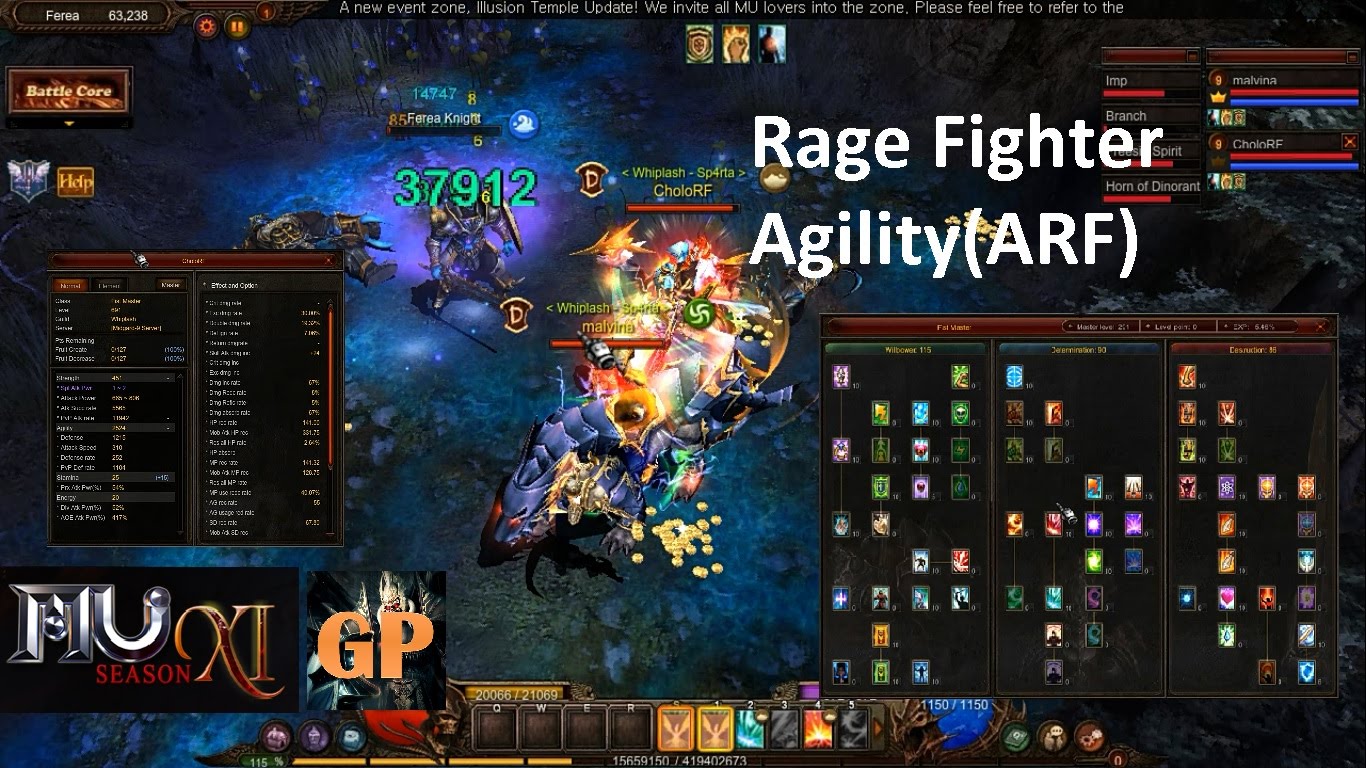 Rage Fighter (Agility -ARF) BUILD Muonline Webzen Season 11 Part 1 ...